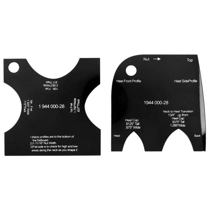 2Pcs Guitar Making Template Acrylic Neck Shaping Templates Set Repair ...