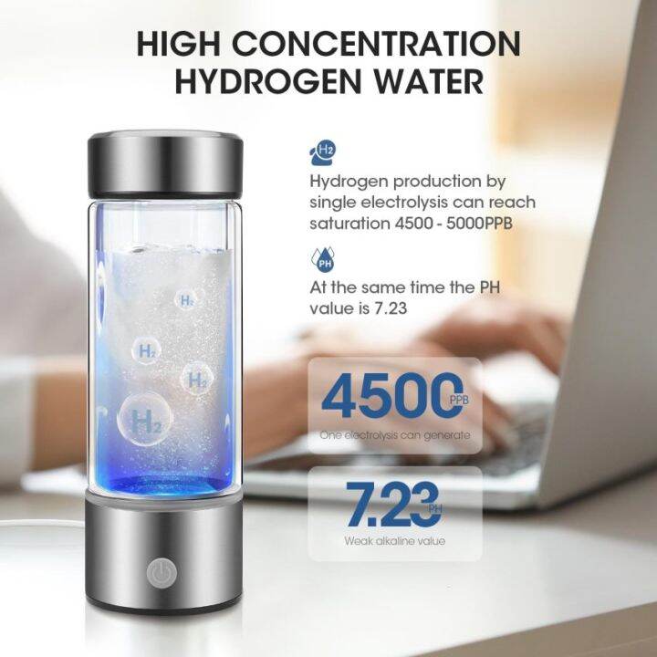 Hydrogen Water Bottle,Bike Water Bottles with PEM and SPE Technology,Up to 1300PPB, Portable ...