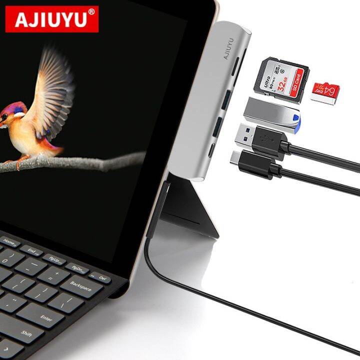 ∈ IUYU USB C Hub For Microsoft Surface Go Go2 Tablet Type-C Dock ...