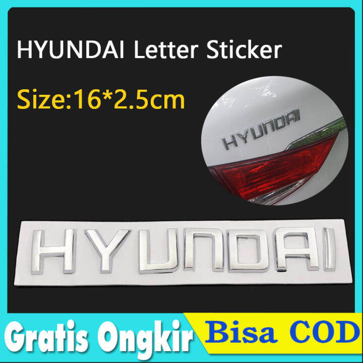 Stiker Emblem HYUNDAI 3D ABS Logo Car HYUNDAI Mobil Side Fender Rear ...