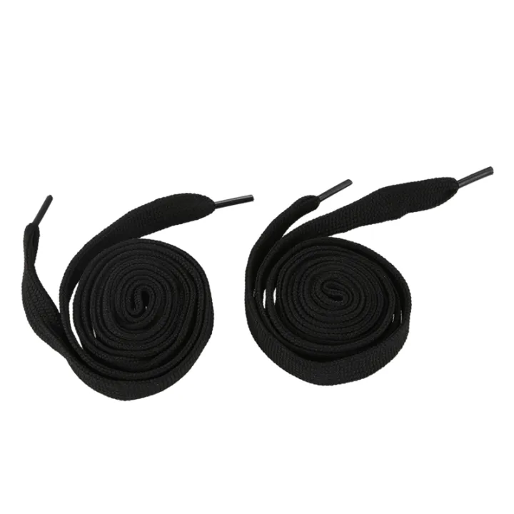 Pair 04 Width Strings Sneakers Trainers Flat Shoe Laces Black Th