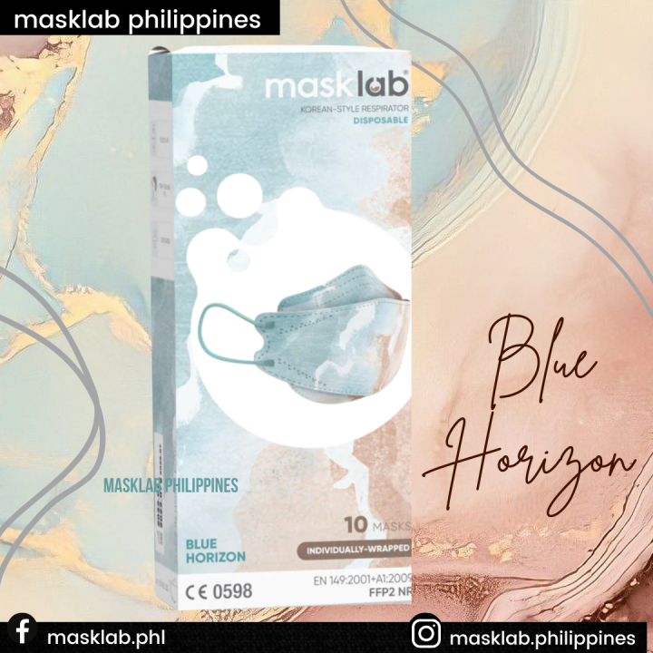 masklab : BLUE HORIZON : KF94 RESPIRATOR 2.0 ( BOX OF 10 PCS , INDIVIDUALLY-WRAPPED ) | Lazada PH