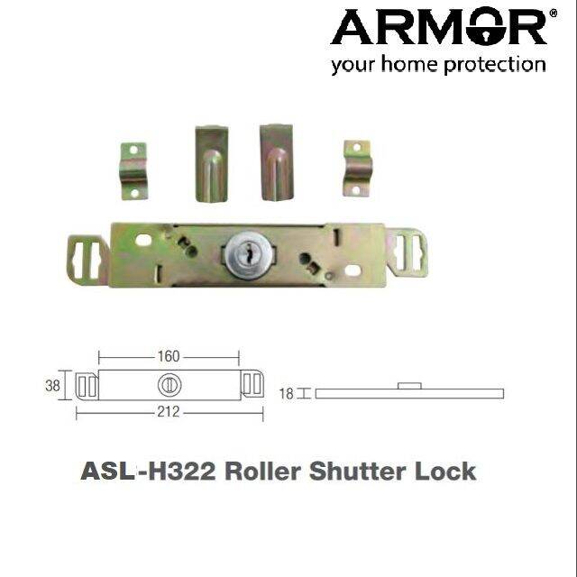 Armor ASL-H322 Roller Shutter Lock | Lazada