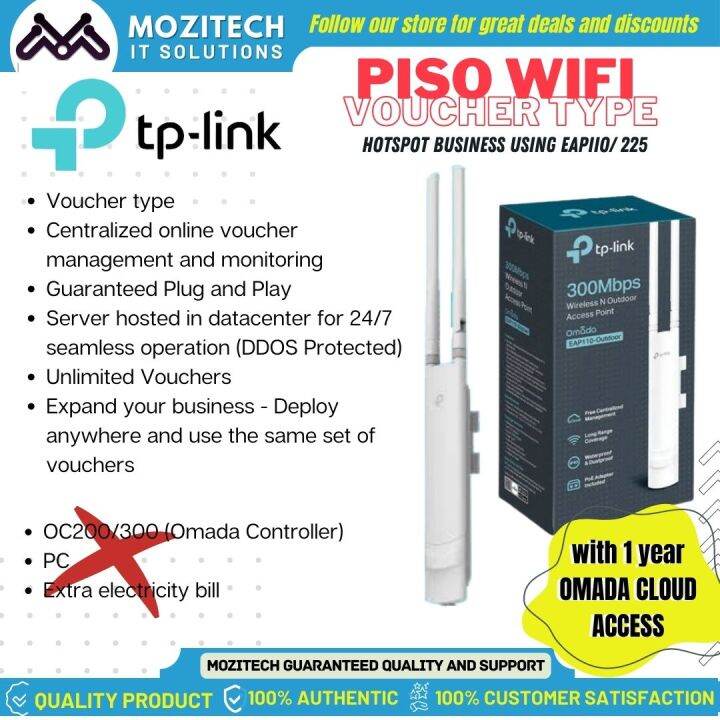 Piso Wifi Hotspot Business with Free 1 year Cloud Access | Lazada PH