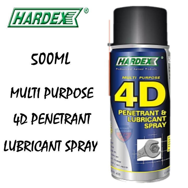 HARDEX 500ml MULTIPURPOSE 4D PENETRANT & LUBRICANT SPRAY HD450 | Lazada