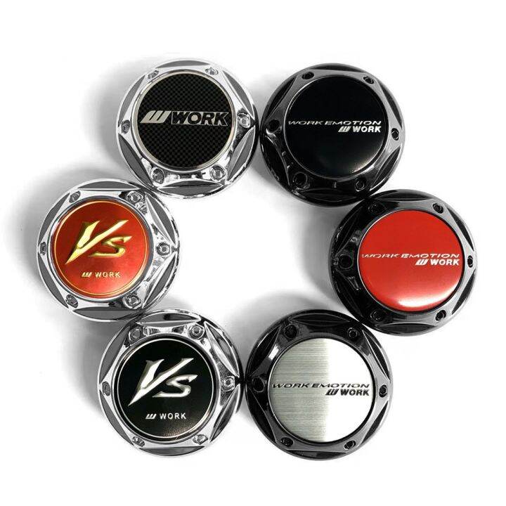 4pc 68mm WORK logo Sticker Car Modified Wheel Center Cover Rim Hub Cap ...