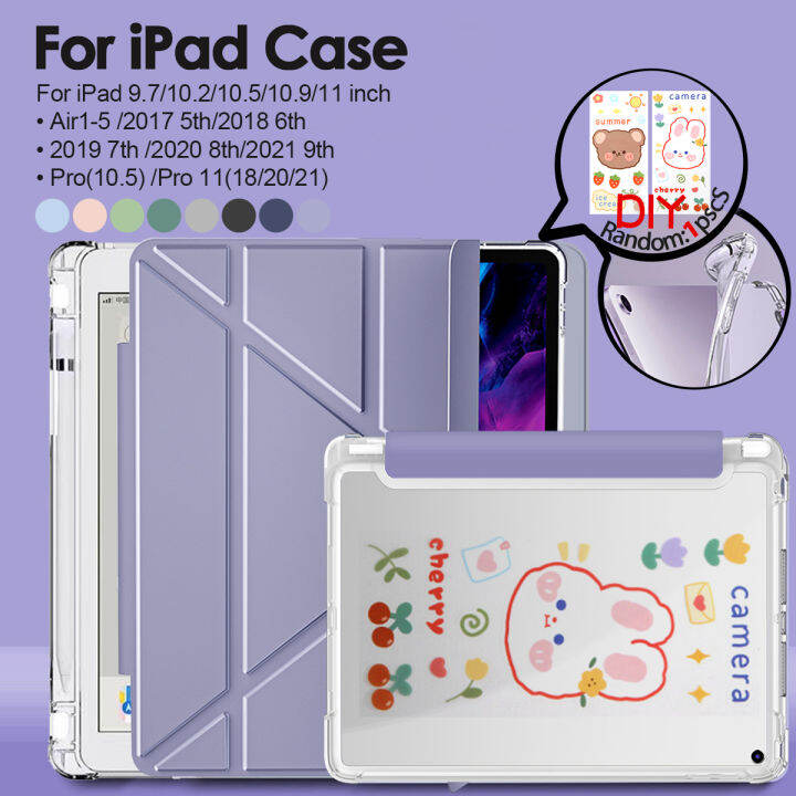 for iPad TPU Flip Cover Case Pro11 2018 2020 2021 Air4/5 10.9 Pro10.5 ...