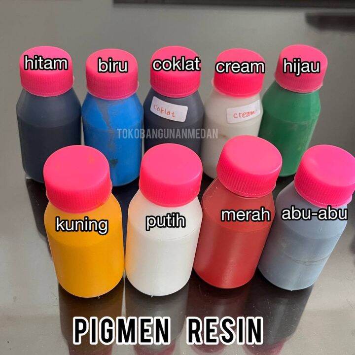 PIGMEN WARNA CAMPUR RESIN / PEWARNA CAT TEMBOK - Hitam Putih Biru Hijau ...