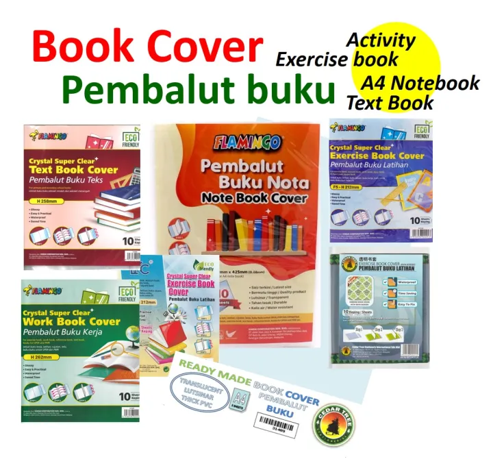 Pembalut Buku Teks/Latihan Buku Aktivity/A4 book cover/Activity Book ...