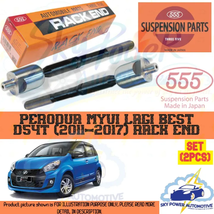 PERODUA MYVI LAGI BEST D54T (2011-2017) 555 JAPAN BRAND STEERING RACK ...