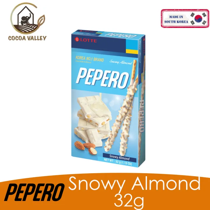 Lotte Pepero Snowy Almond 32g (Made in S.Korea) | Lazada