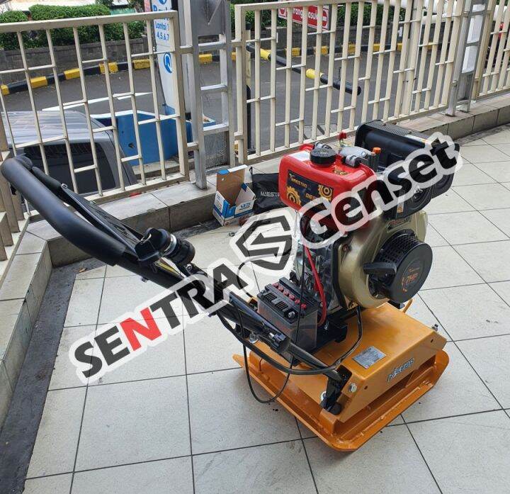 Mesin stamper kodok diesel electric include aki. mesin plate compactor ...