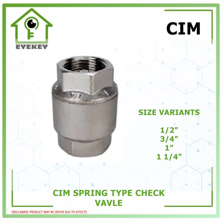CIM SPRING TYPE CHECK VALVE | Lazada PH