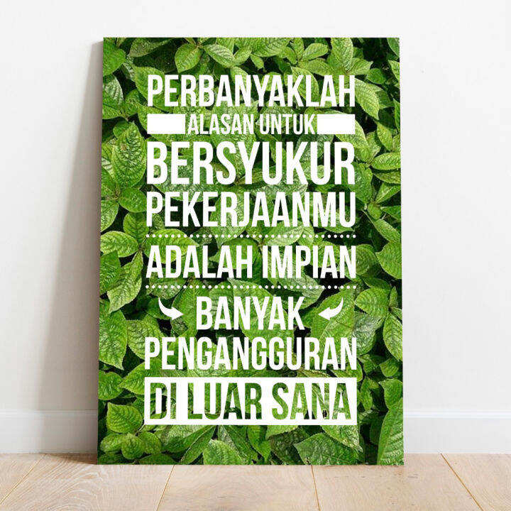 Poster Perbanyak Bersyukur Pekerjaan Impian Pengangguran MDF | Lazada ...