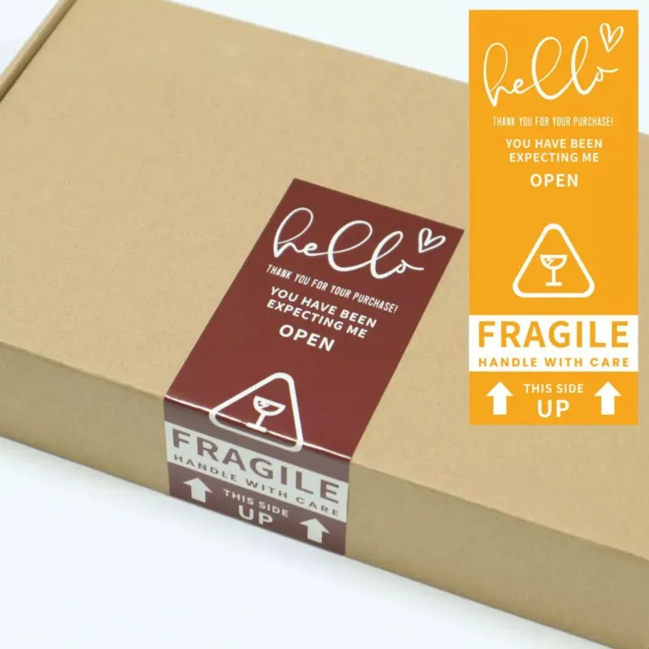 [35 PCS] Sticker Segel Box Plus Fragile (Seal Box/Label Packaging ...