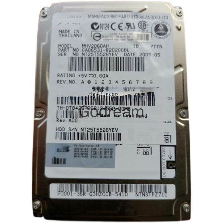 For FUJITSU MHV2060AH 60G 5400 rpm 2.5 parallel port/PATA/IDE hard disk ...