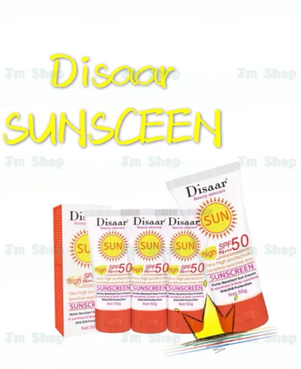 JM (4PCS) DISAAR (RED) SUNSCREEN UVA/ UVB PROTECTION SPF50 PA+++ WATER ...