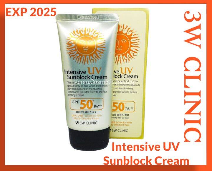 Original 3W Clinic Intensive UV SUNBLOCK Cream SPF50/PA+++[70ml] | Lazada PH