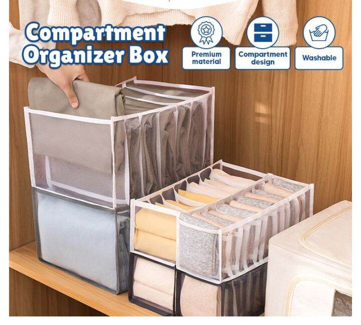 6/7/11Grids Underwear Bra Clothes Organizer Storage Box Drawer Closet ...