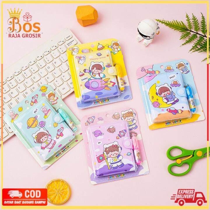 Set Mini Note Book Notes Unicorn Free Pena Kartun Lucu Kreatif Untuk ...