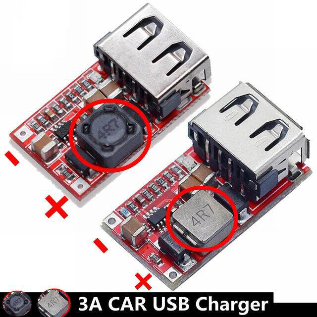 1ชิ้นโมดูลชาร์จ USB สำหรับรถยนต์3A 6-24V 12V/24V ถึง5V ตัวแปลงขาลงต้านทานกระแสไฟตรงโมดูลแหล่ง ...
