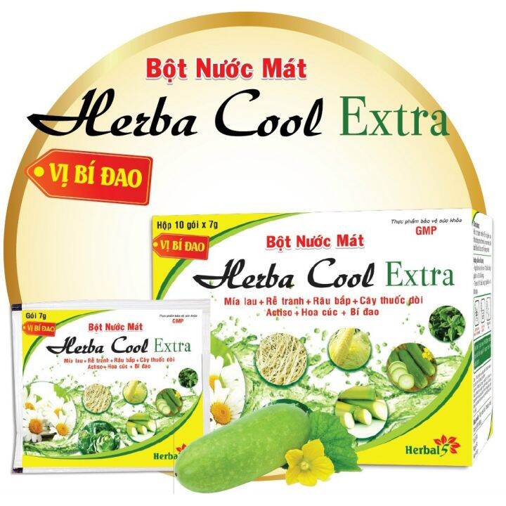 Bột nước mát Herba Cool Extra vị bí đao (hộp 10 gói x 7g) | Lazada.vn