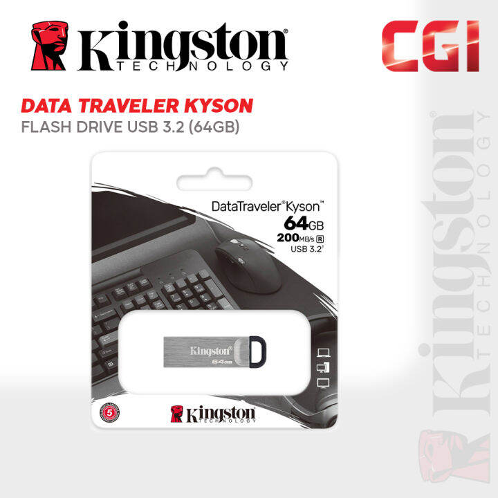 Kingston 64GB Data Traveler Kyson Type-A USB Flash Drive - DTKN/64GB ...