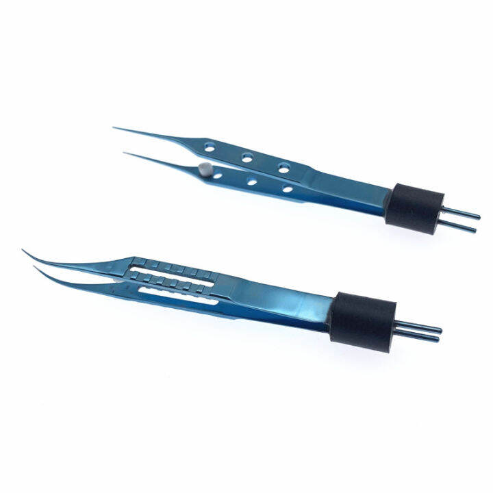 Bipolar Forceps Titanium Forceps Straight curved Shaft Eyelid Ophthalmic Instrument Tools ...