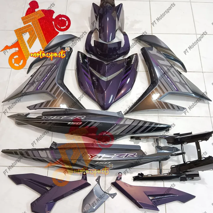 Yamaha Y15 Y15ZR V1 V2 Purple Grey No 2 Sticker Purple OEM Siap Lekat ...
