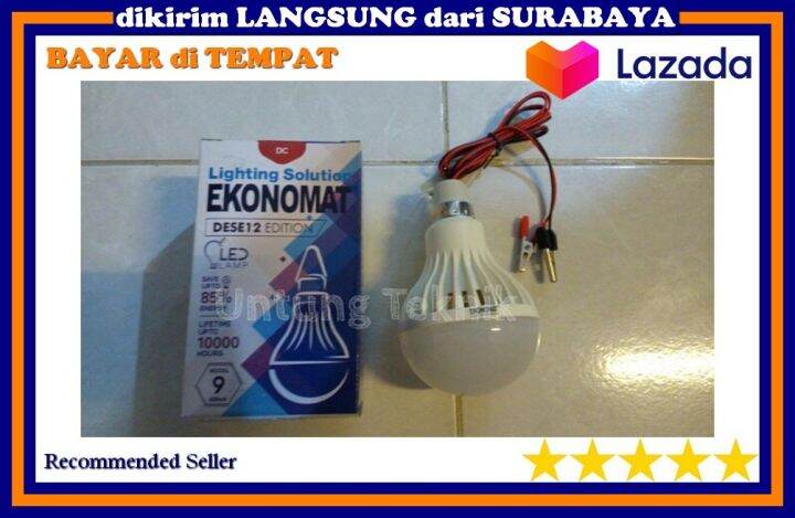 Lampu LED 9 watt Emergency 12 volt | Lazada Indonesia