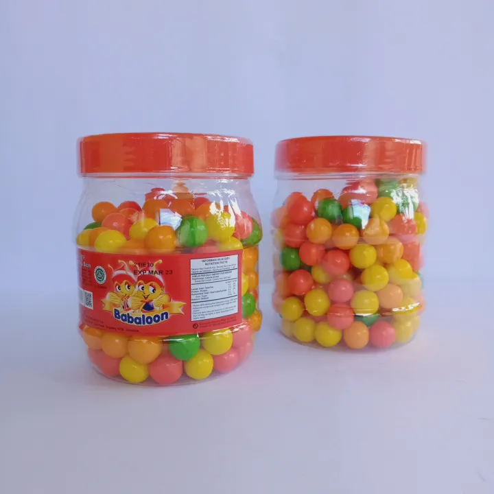 1 TOPLES PERMEN BABALOON BUBBLE GUM ISI 190 PCS / PERMEN RASA BUAH ...