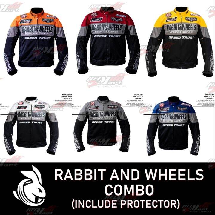 RABBIT AND WHEELS Combo Motorsport Jacket (FREE PROTECTOR) - Jaket RNW ...