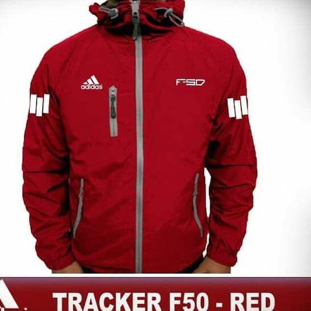 JAKET TRACKER BOLA MOTOR JAKET SPORT PRIA TRACKER F50 MERAH WATERPROOF ...