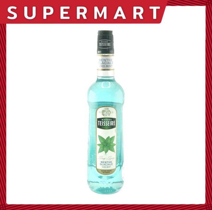 SUPERMART Mathieu Teisseire Iced Mint Syrup 700 ml. น้ำหวานเข้มข้น ...