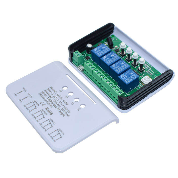 Ewelink Relay 4CH Smart Home Switch Module 7-32V 85-250V 16A Relay ...