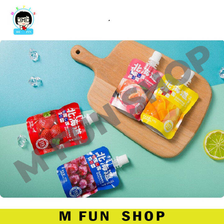 *1 Set = 3 Pcs* Yo! Man Hokkaido Yogurt Fruit Jelly Drink 超友味北海道乳酸菌吸吸果冻 ...