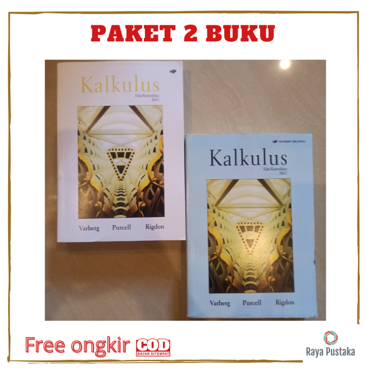 [Paket 2 Buku] Buku Kalkulus edisi 9 Jilid 1 dan 2 penulis Varberg Purcell Rigdon | Lazada Indonesia