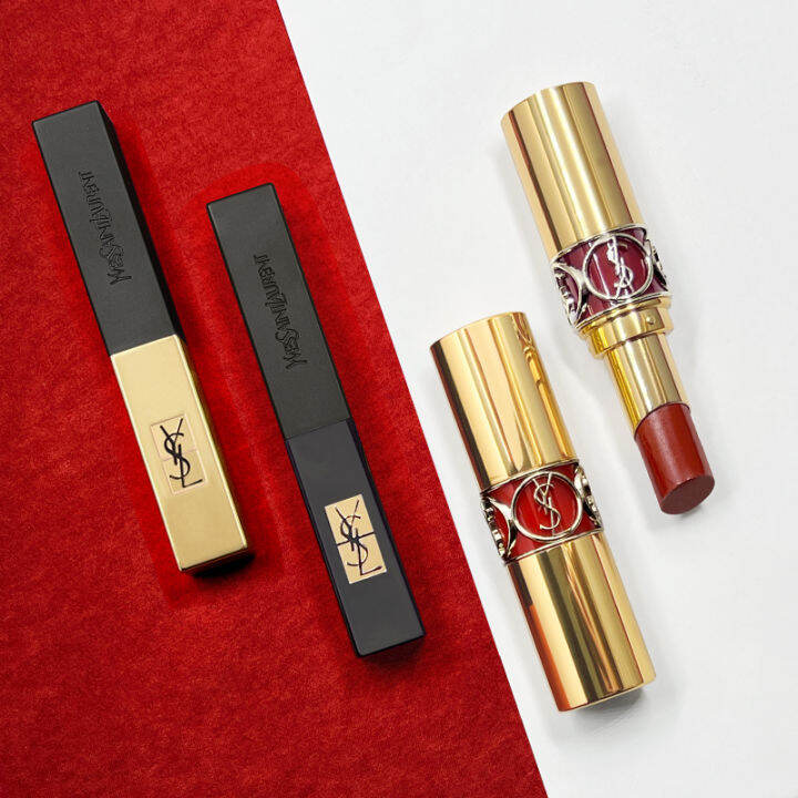 YSL round tube lipstick lipstick small gold bar cut male color 12#45#80 ...