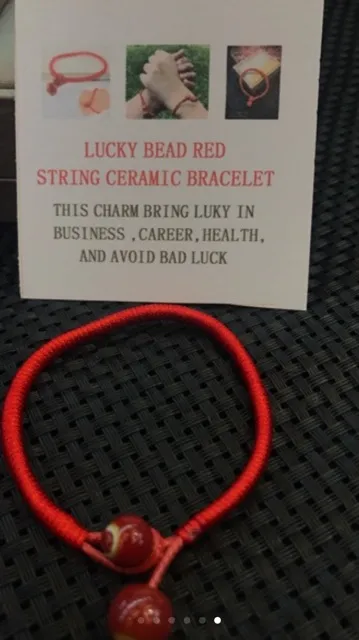 LUCKY BEAD RED STRING CERAMIC RETRO BRACELET JEWELRY UNISEX | Lazada PH