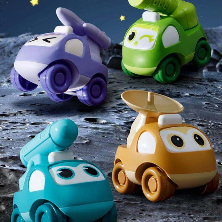 Pull Back Vehicles Push and Go Space Car Toy Toddler Cars Space Inertia ...