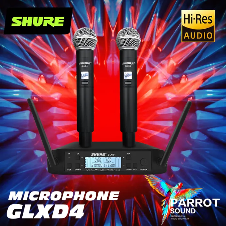SHURE GLXD4 wireless microphone UHF dual floating mic SM58 The mic is strong and lightweight ...