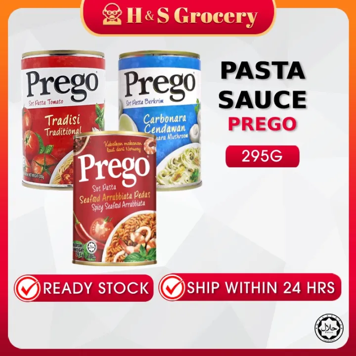 Prego Pasta Sauce / Sos Pasta | Traditional Tomato Carbonara Mushroom ...