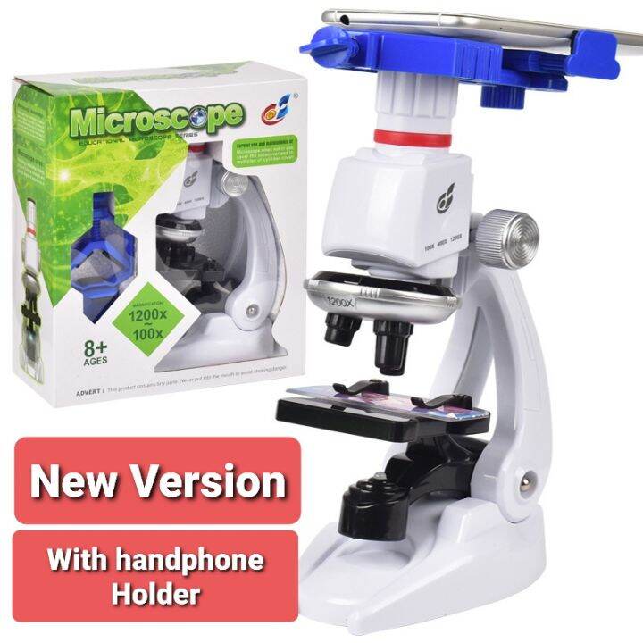 LOCAL DELIVERY Children STEM Toys Microscope Kit LED 100x 400x 1200x ...