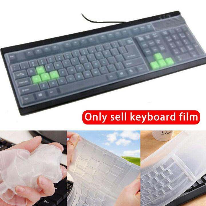 Universal Clear Keyboard Skin Protector Silicone Cover For PC Keyboard ...