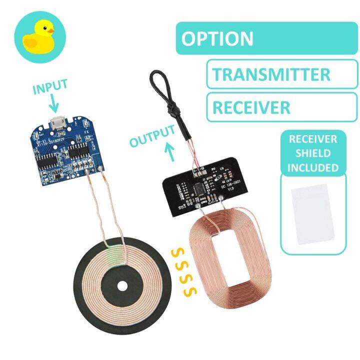 5W Wireless Charger Transmitter and Receiver Module With Charging Coil ...