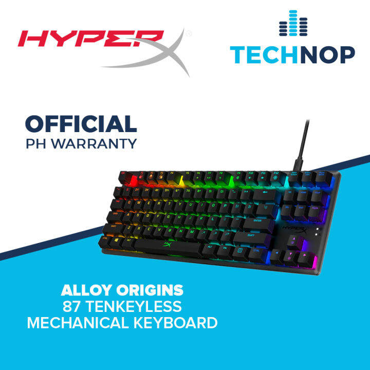 HyperX Alloy origins Core RGB 87 Tenkeyless Mechanical Gaming Keyboard ...