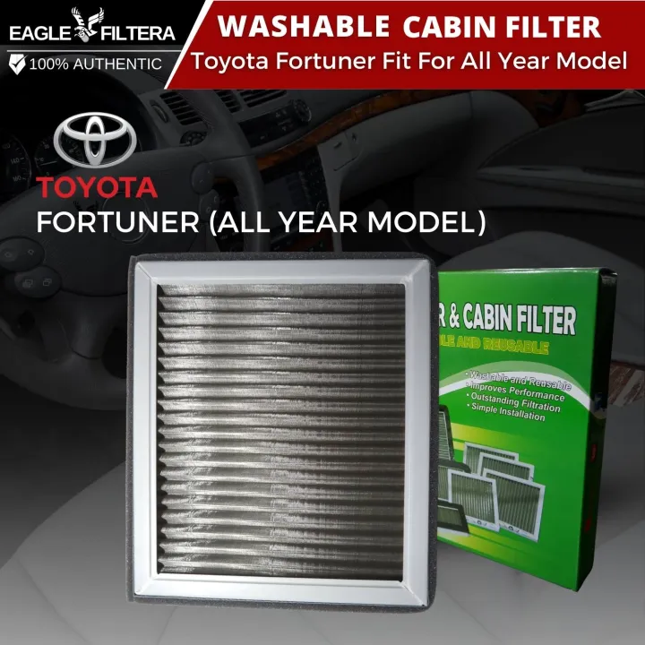 Eagle Filtera Washable Lifetime Cabin Aircon Filter For Toyota Fortuner ...