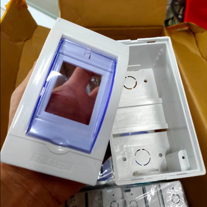 Hộp nổi đựng MCB, CB tép 2P có nắp đậy TyeJun | Lazada.vn