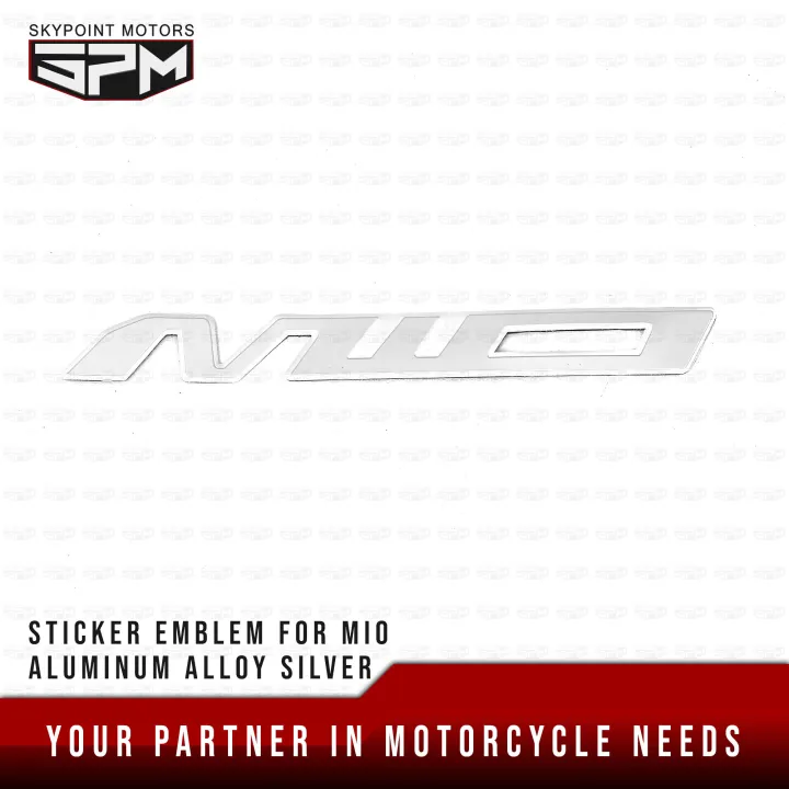 YAMAHA MIO EMBLEM STICKER LOGO ALUMINUM DESIGN FOR MIO MOTORCYCLE 1PC ...