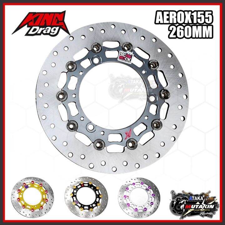 [Hot sales]∋☏ ATAKA king drag 260mm front depan floating 10 pin disc plate nmax nvx155 NMAX ...
